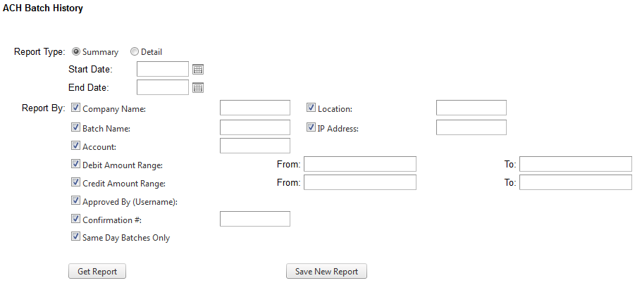 Batch (History) report